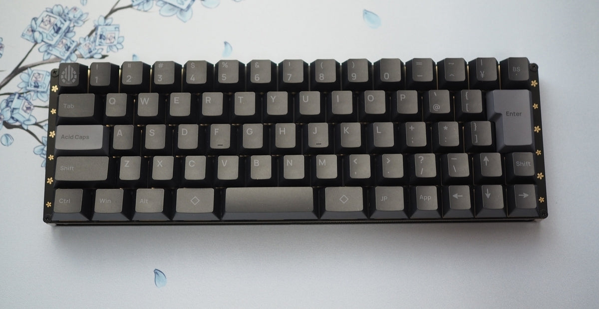「Acid Caps "Standard"」Gray on Black – Keeb-On!