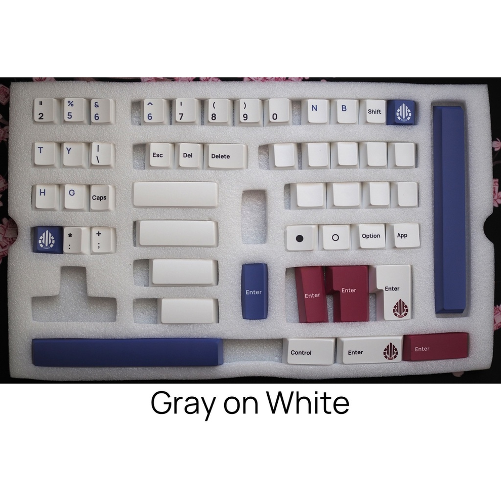 「Acid Caps ”Standard”」Gray on White｜Keeb-On!